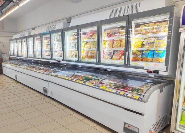 wall & well freezer for supermarket refrigeration