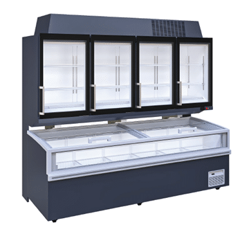 Wall &well freezer is quite popular in supermarkt